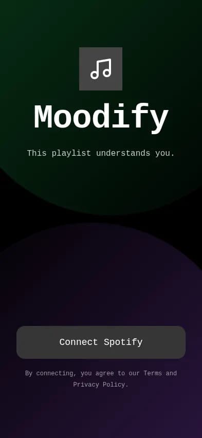 Moodify AI Music App