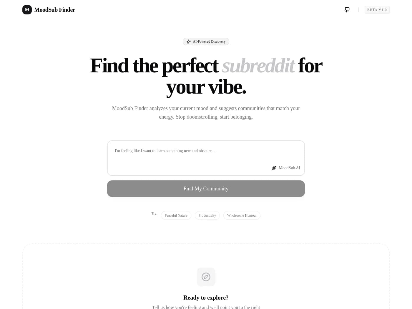 MoodSub Finder