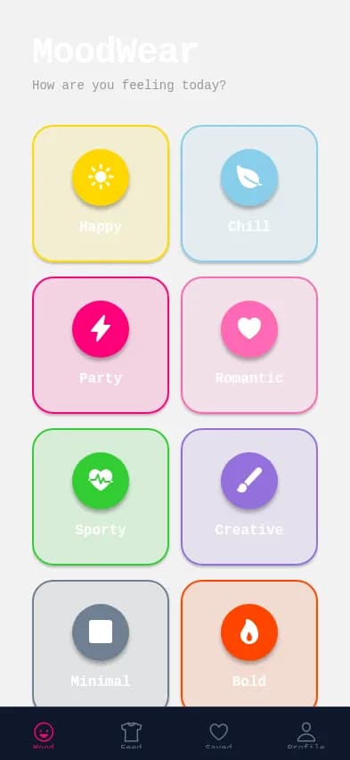 MoodWear Outfit App