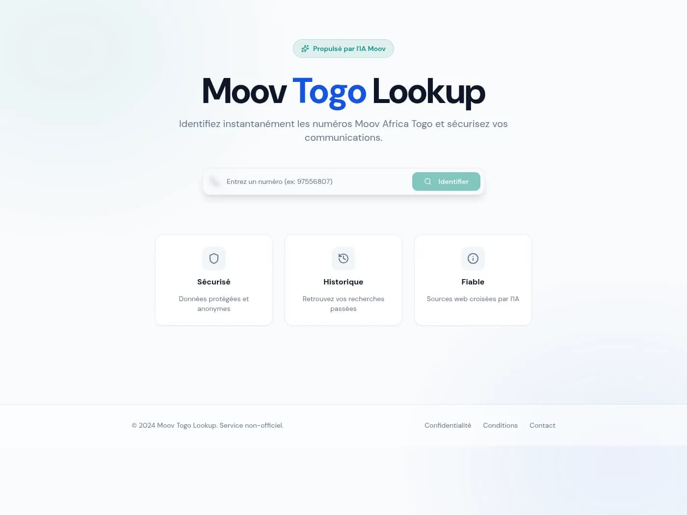 Moov Togo Number Lookup