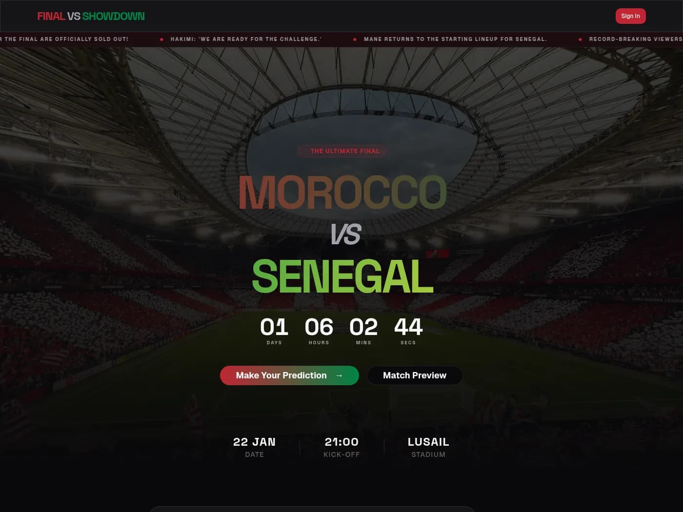 Final Showdown: Morocco vs Senegal