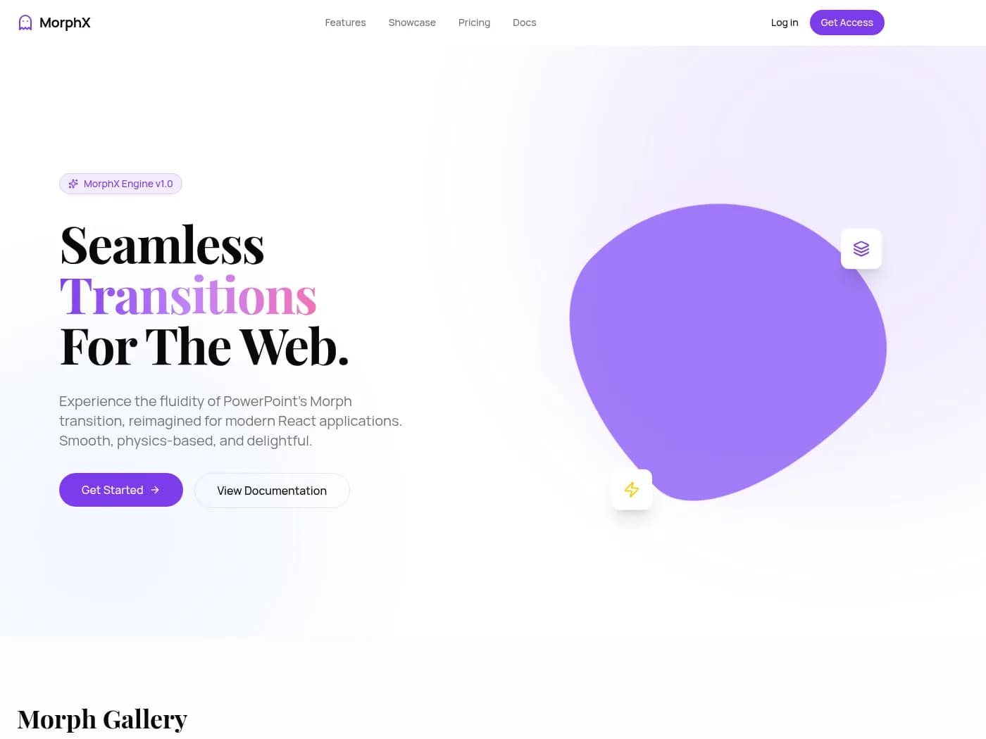 MorphX Web Transitions