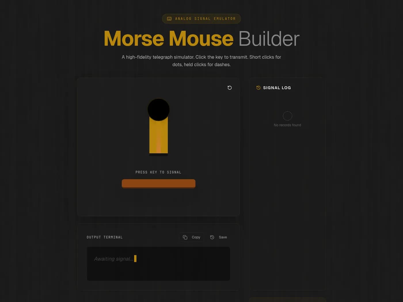 Morse Mouse Builder