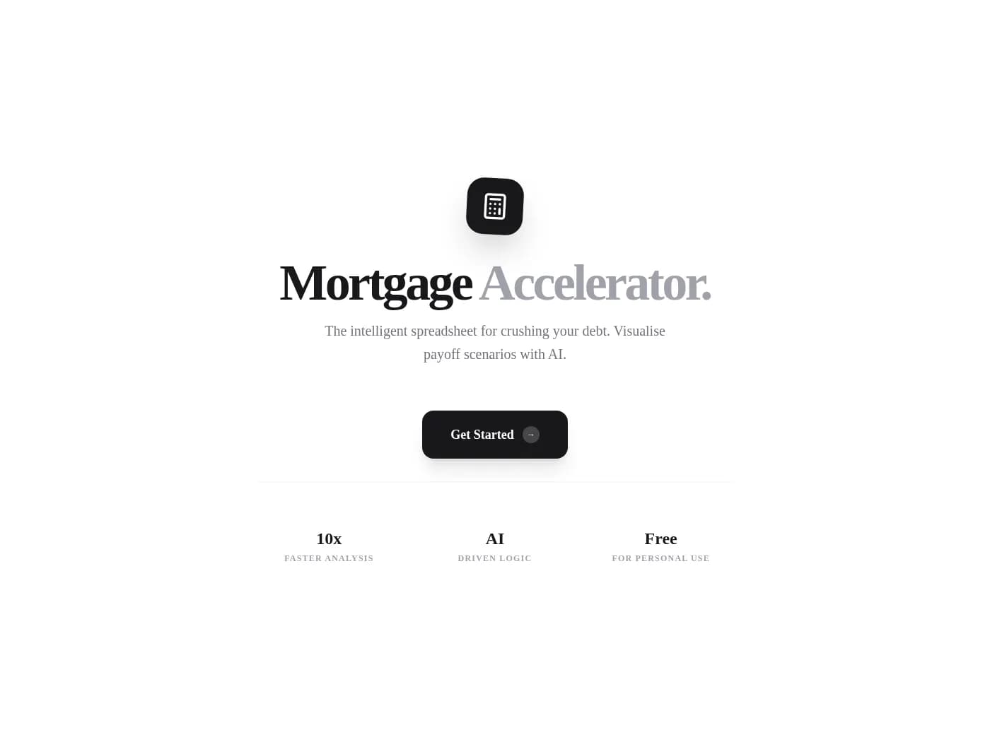 Mortgage Accelerator Sheet