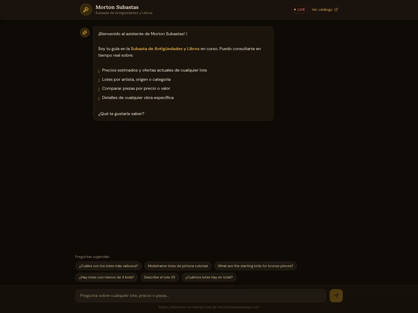 Morton Auction Chatbot