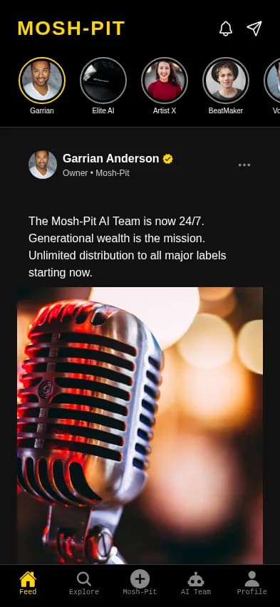 Mosh-Pit AI Media Platform