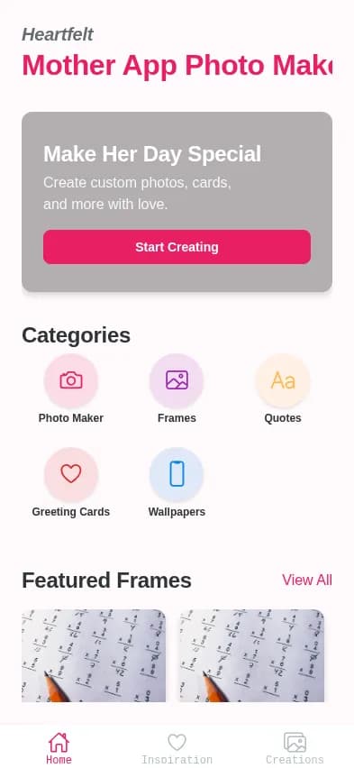 Mother App Photo Maker