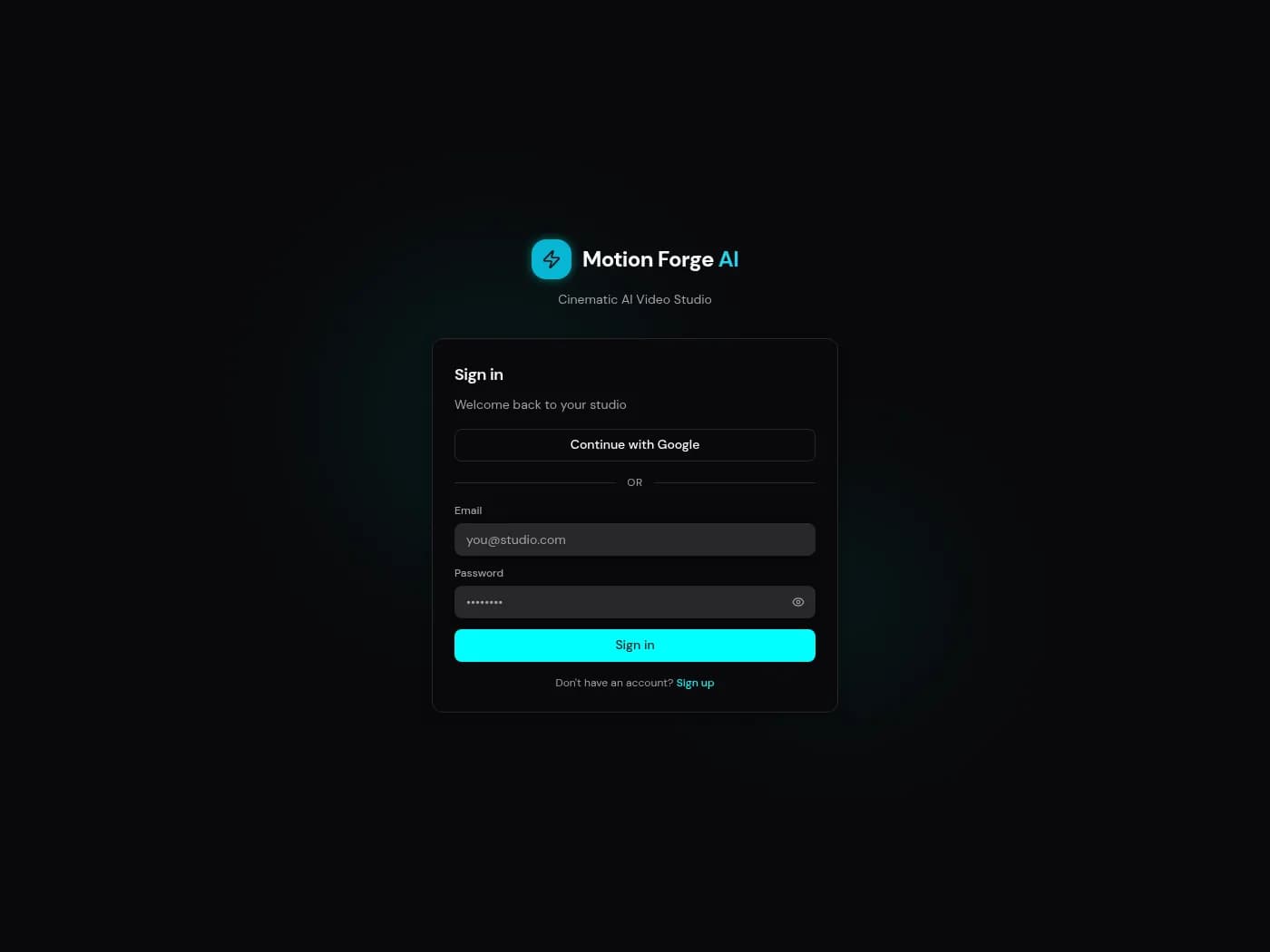 Motion Forge AI Studio