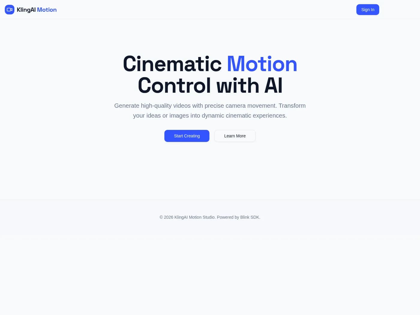 KlingAI Motion Studio
