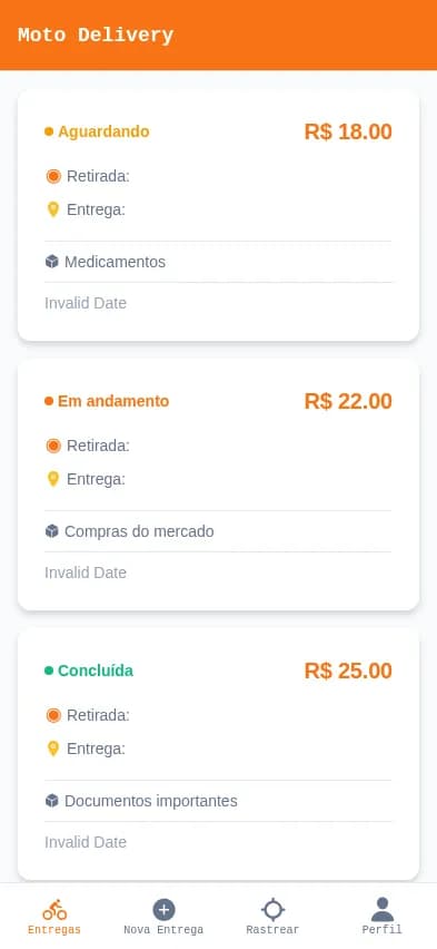 Moto Delivery App