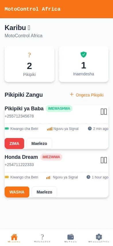 MotoControl Africa App