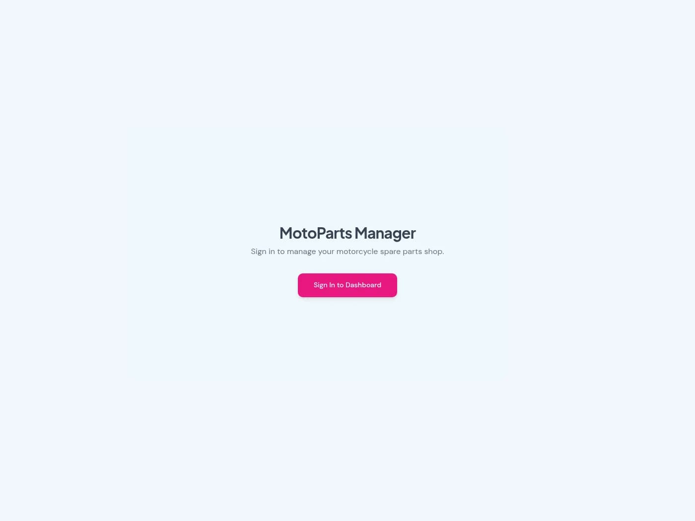 MotoParts Manager