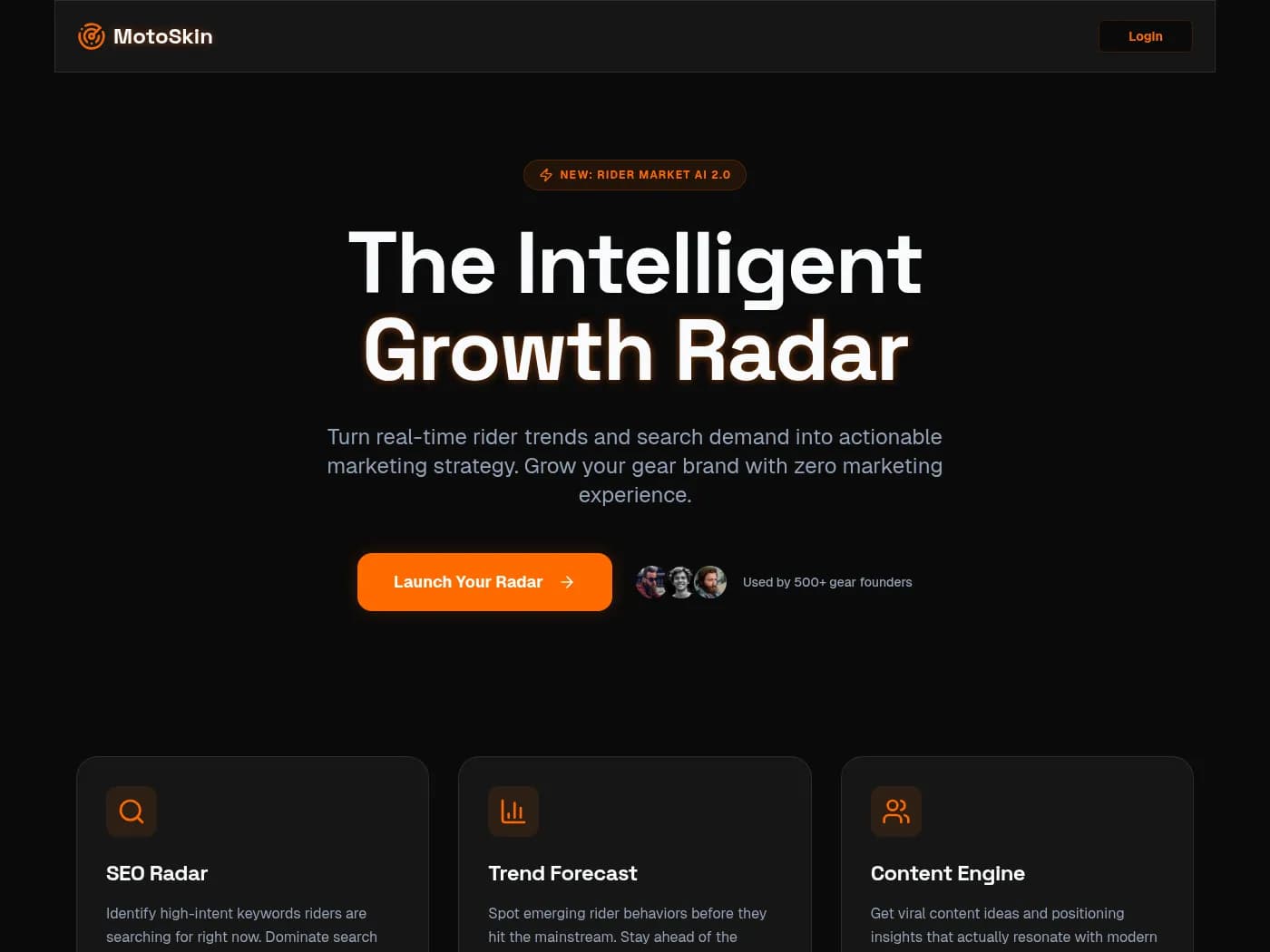 MotoSkin Growth Radar