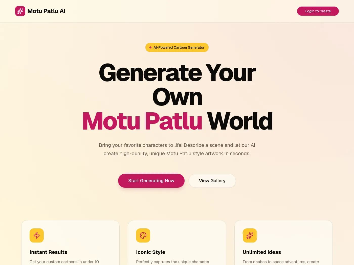 Motu Patlu Cartoon Generator