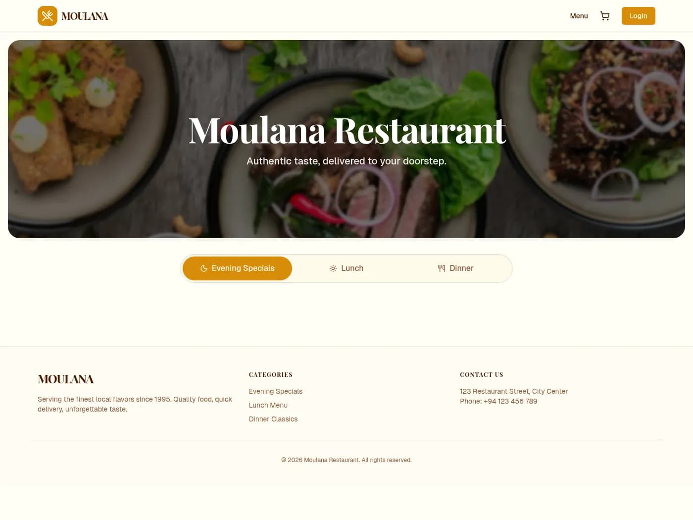 Moulana Food Order Web