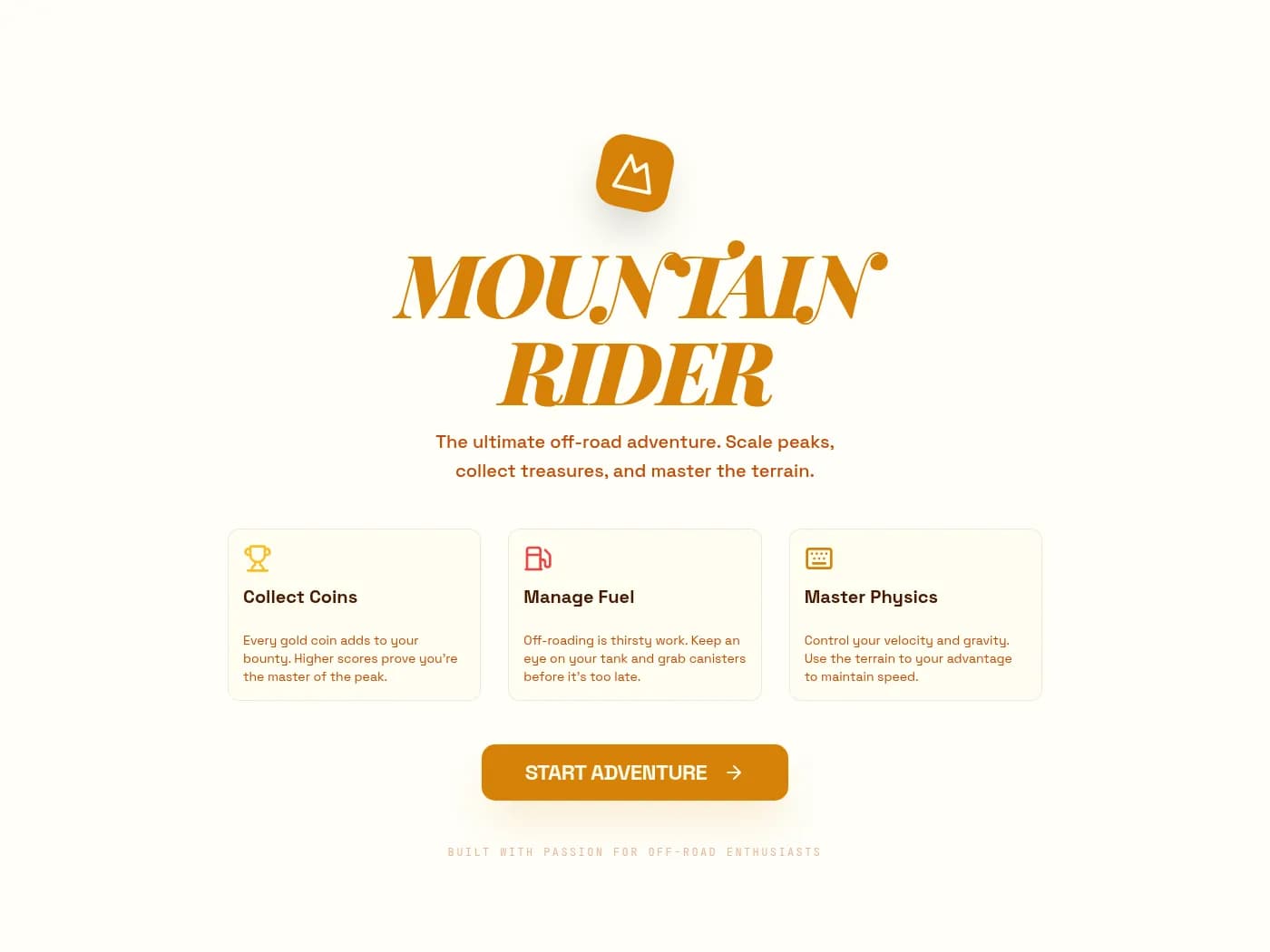 Mountain Rider Game