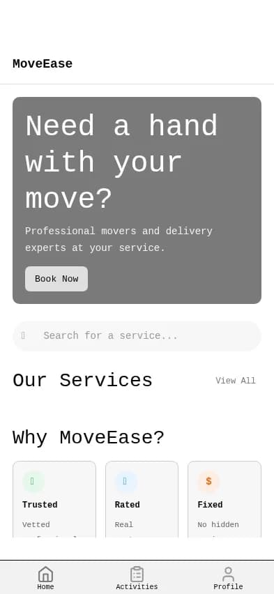 MoveEase Delivery App