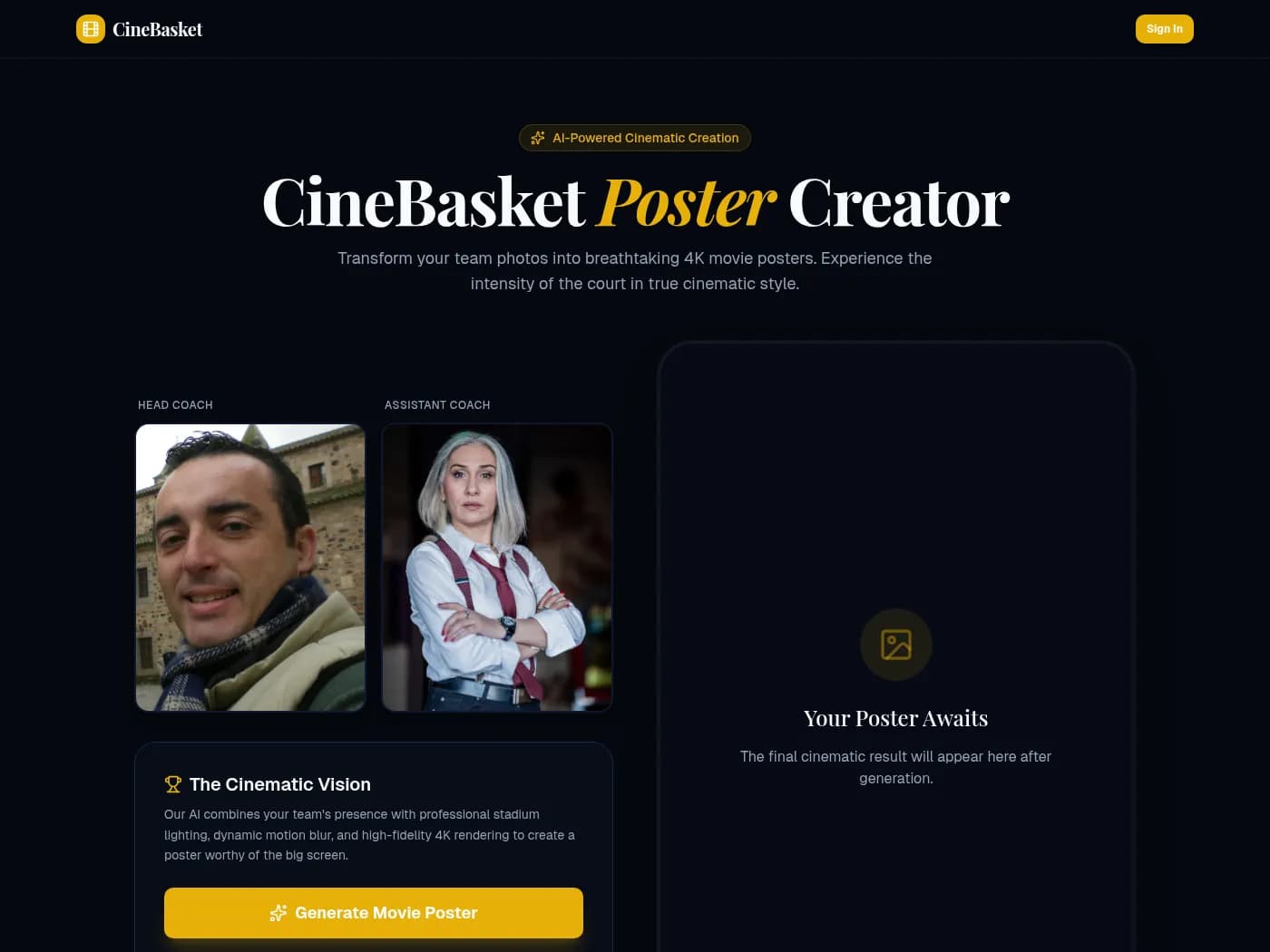 CineBasket Poster Creator