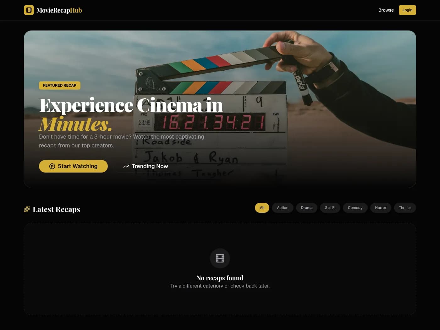 MovieRecap Hub