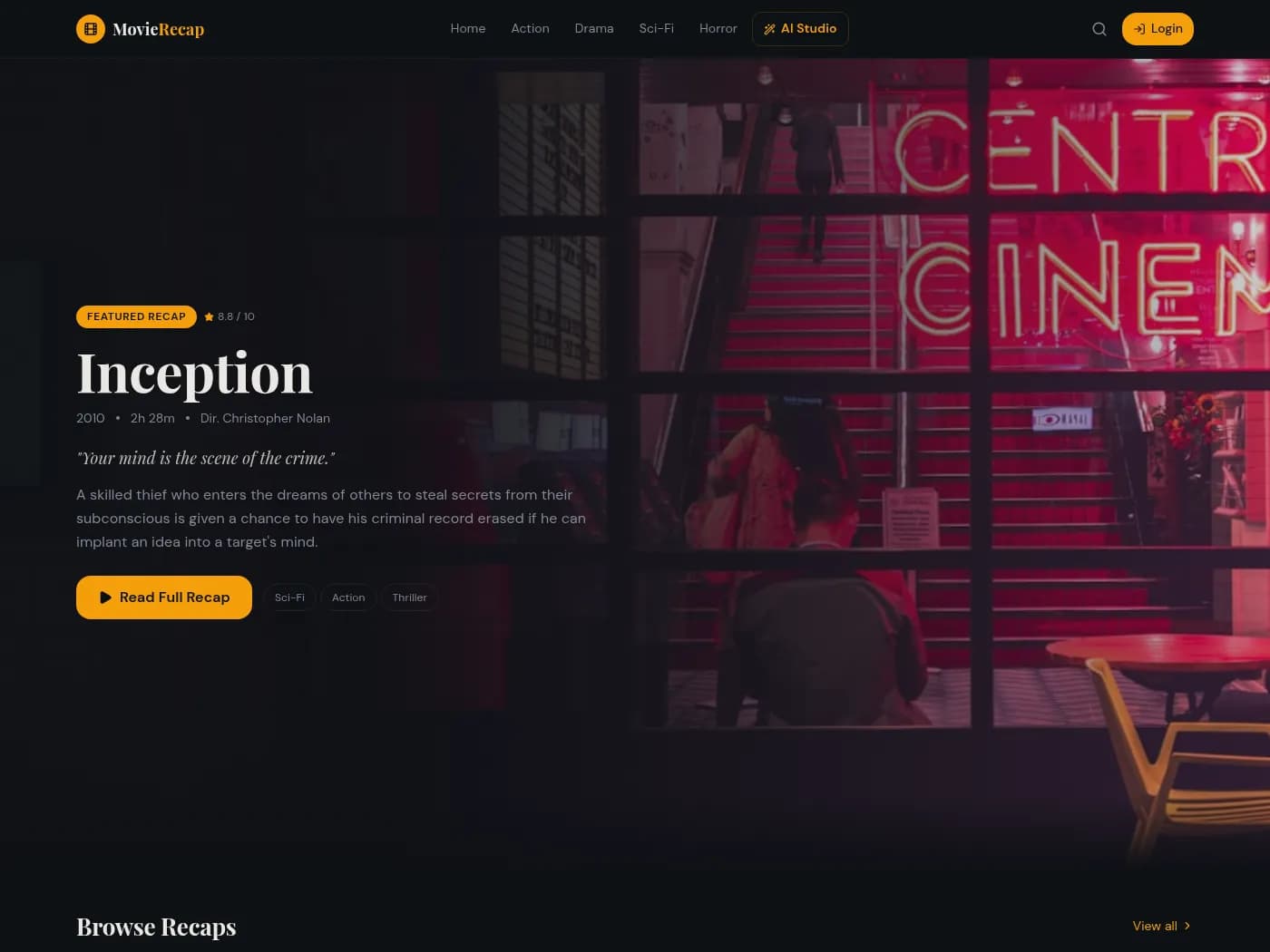 Movie Recap Hub