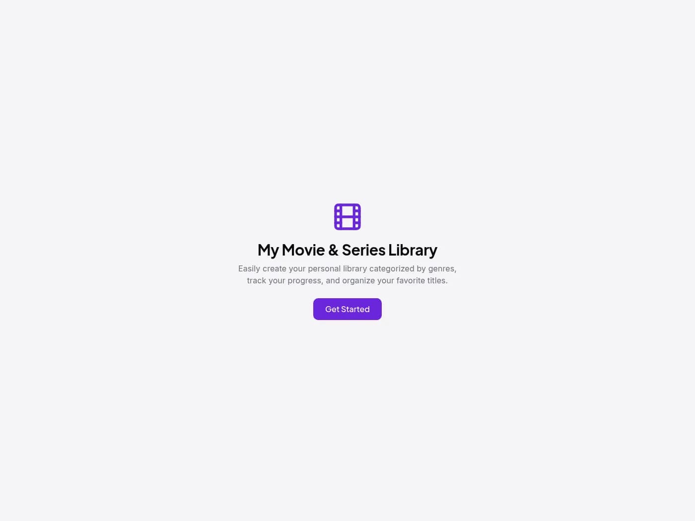 My Movie & Series Library