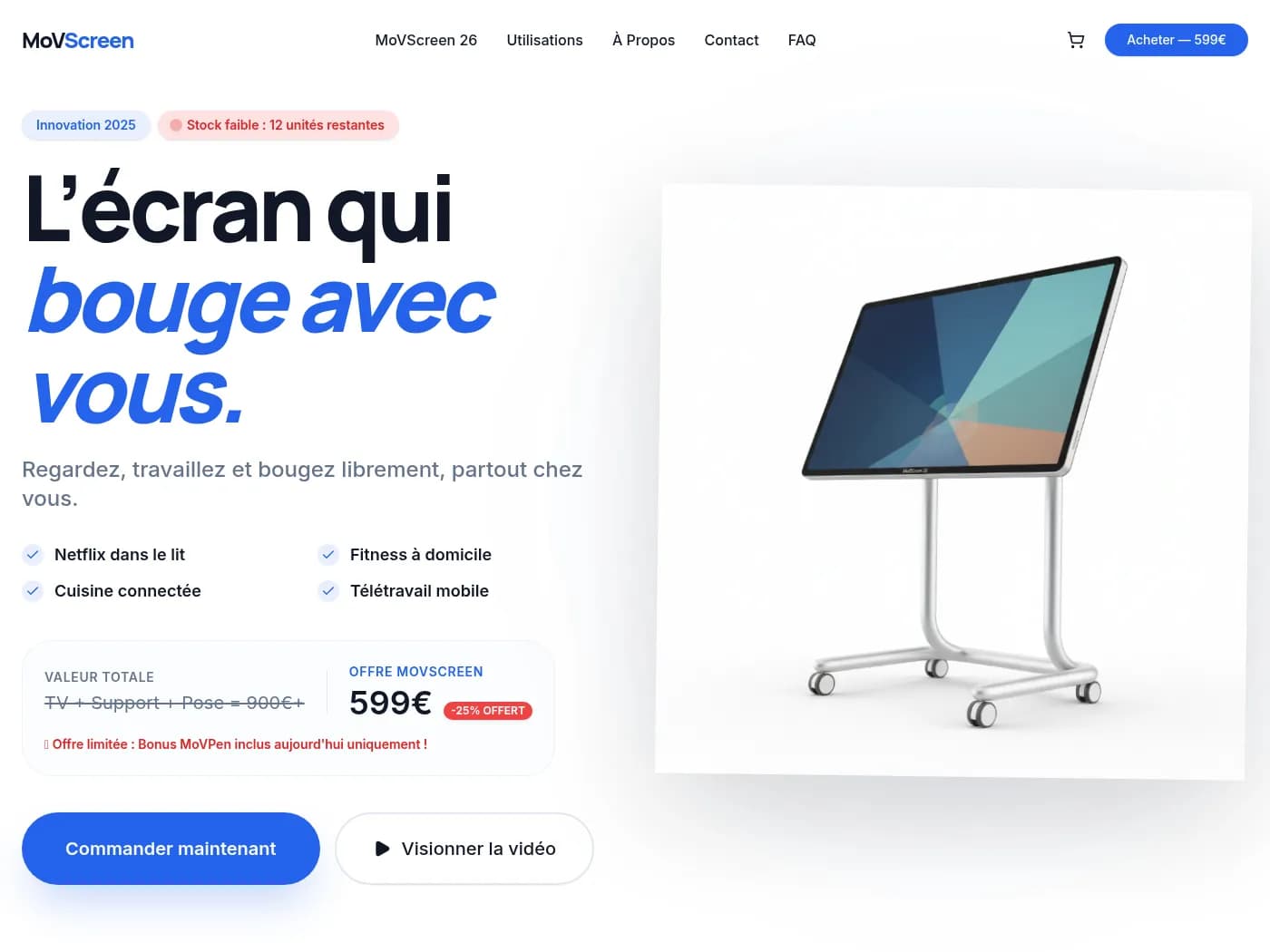 MoVScreen E-commerce Site
