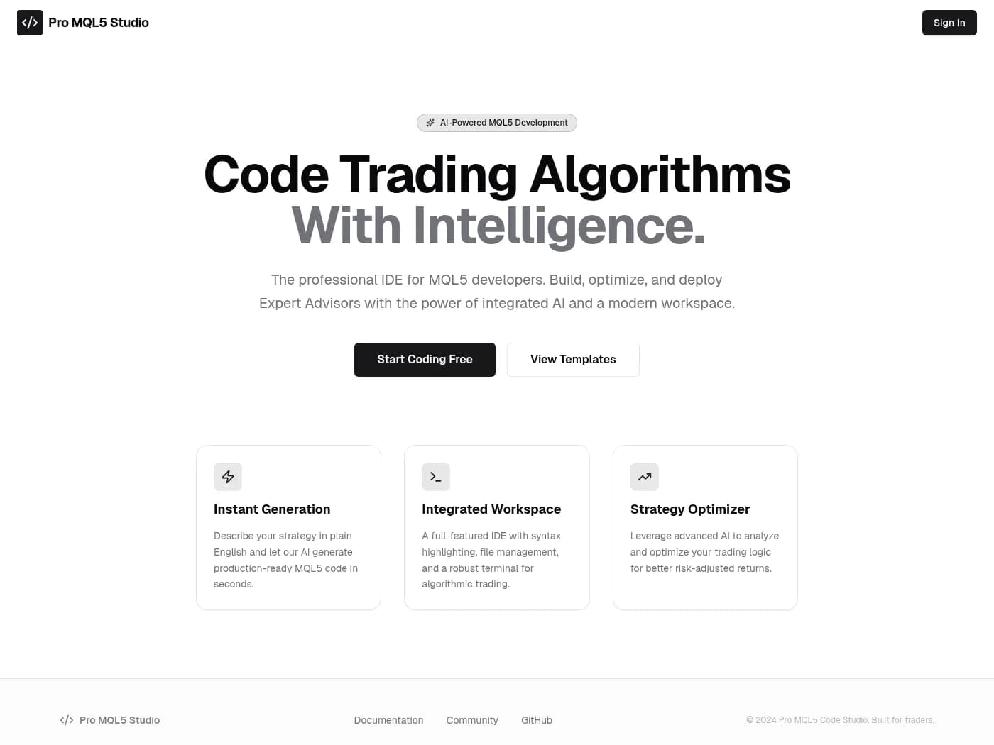 Pro MQL5 Code Studio