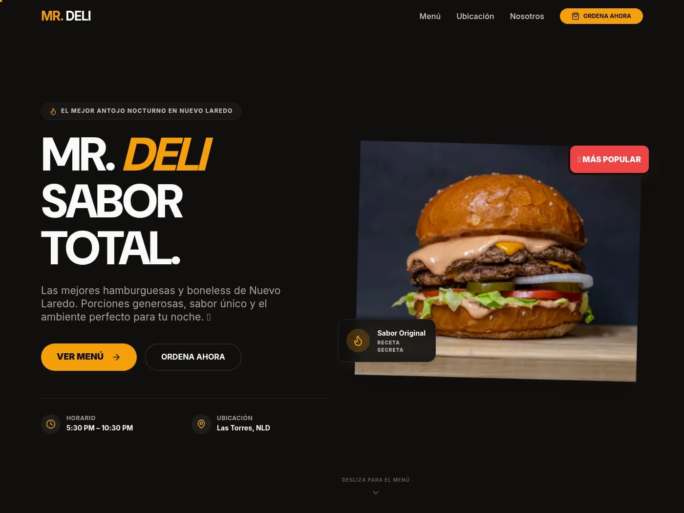 Mr. Deli Web Menu