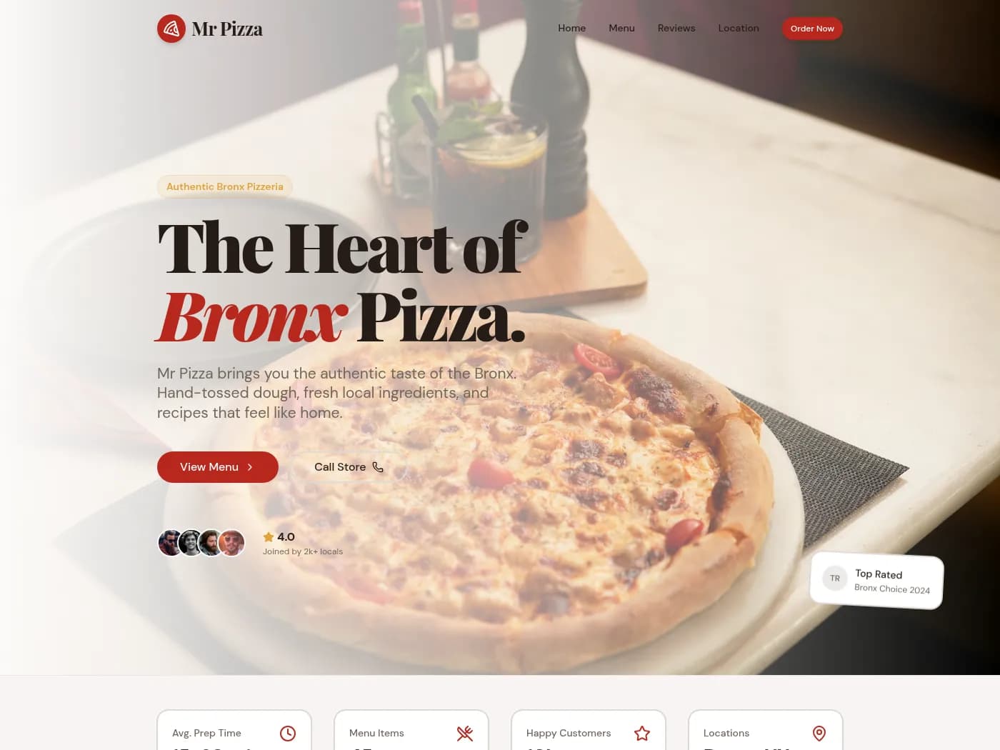 Mr Pizza Web Presence
