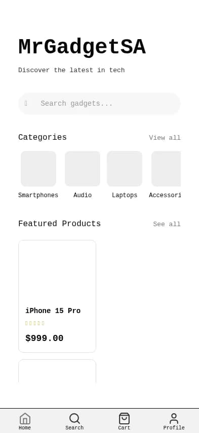 MrGadgetSA Mobile App
