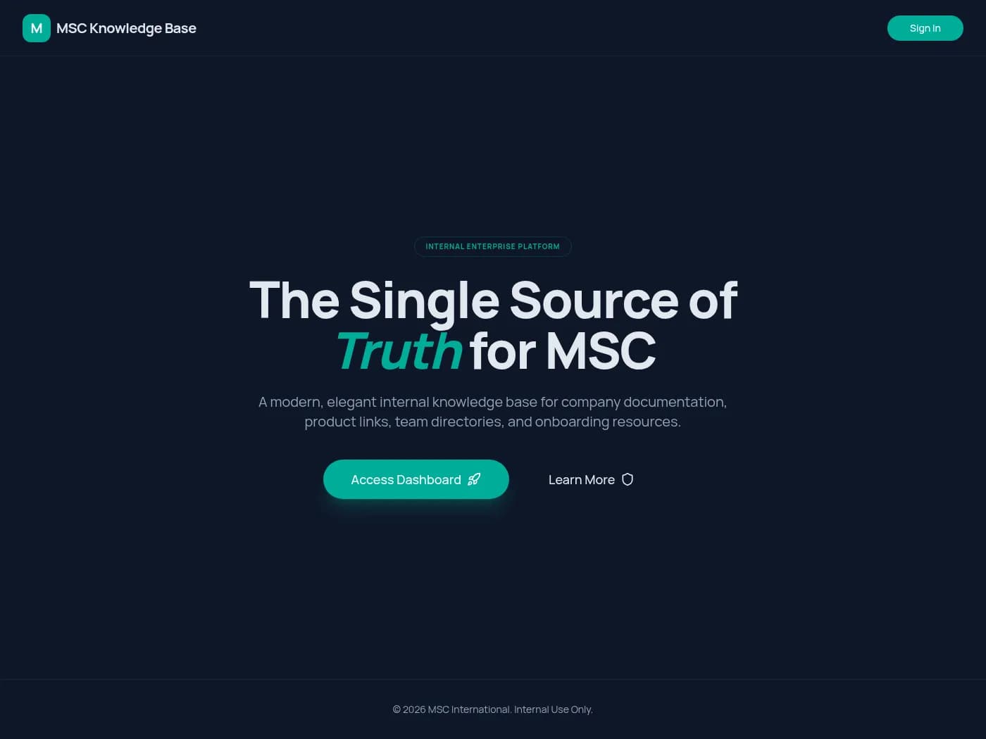 MSC Knowledge Base