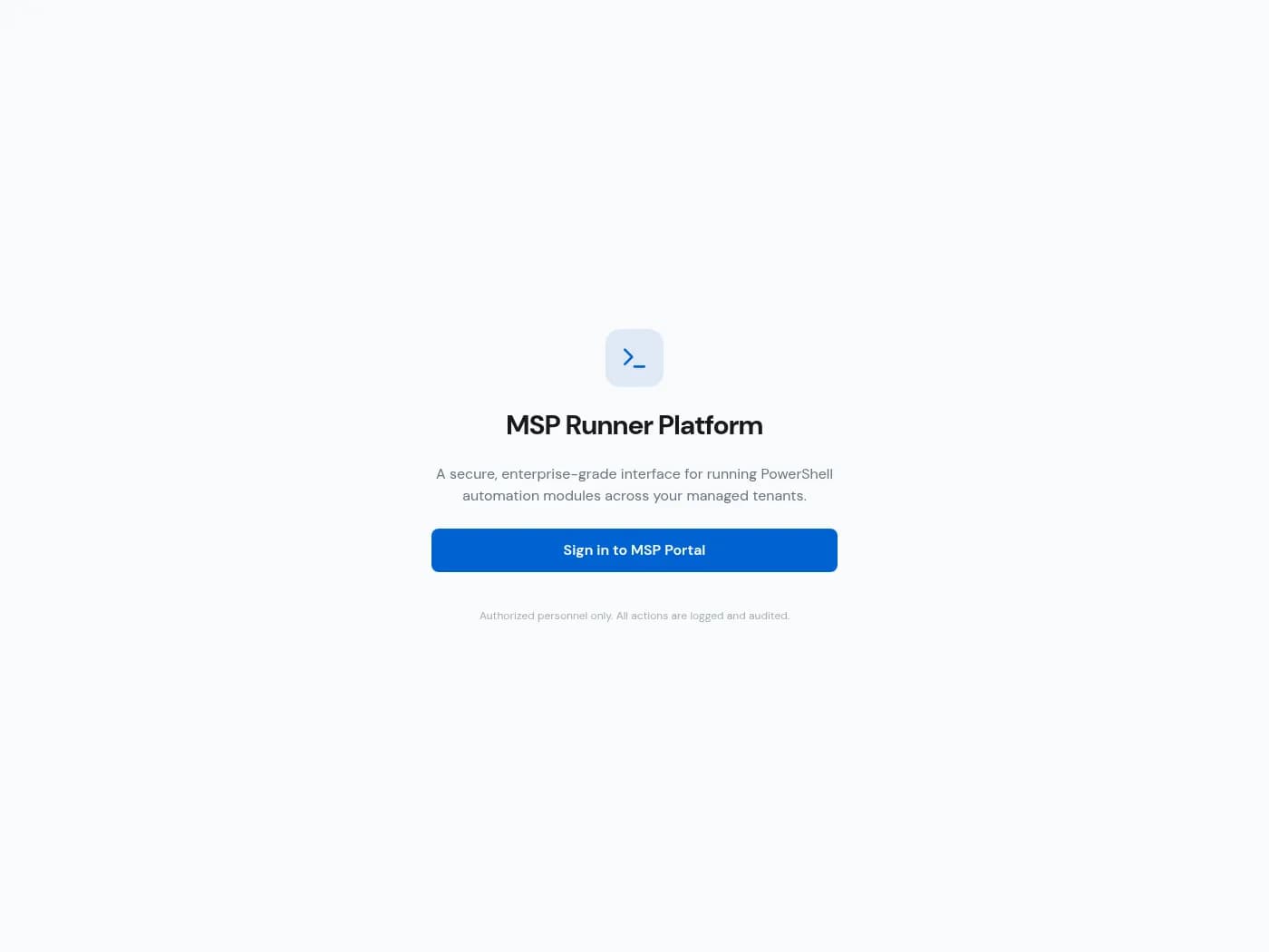 MSP Module Runner UI