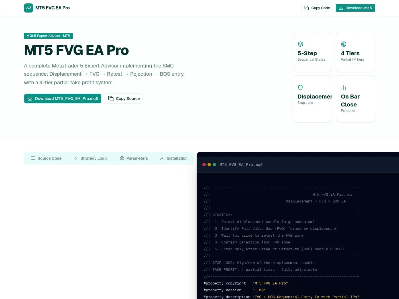MT5 FVG EA Pro