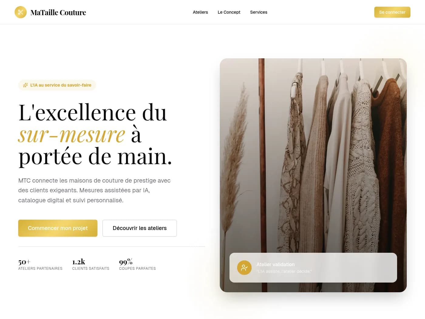 MaTaille Couture Platform