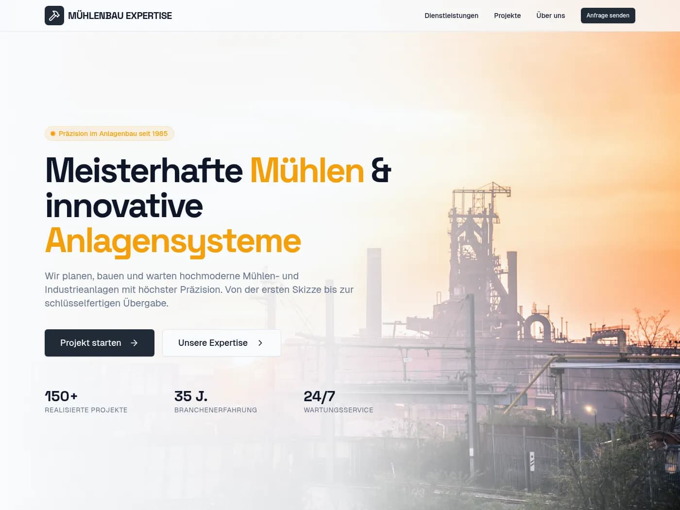 Mühlenbau Webpräsenz