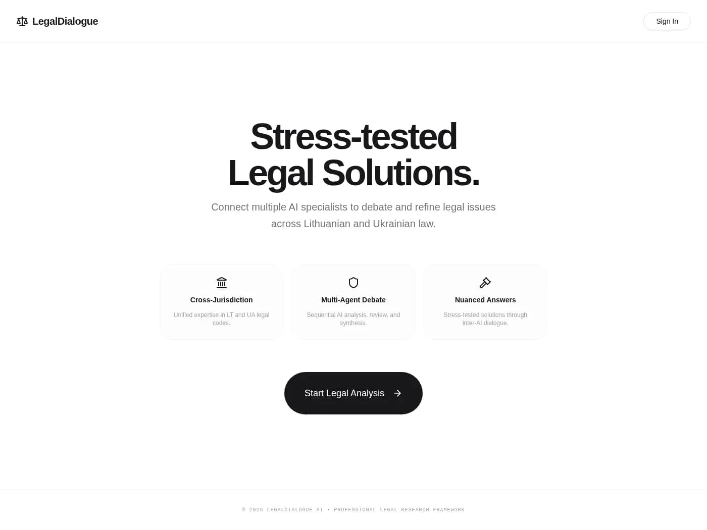 Multi-AI Legal Dialogues