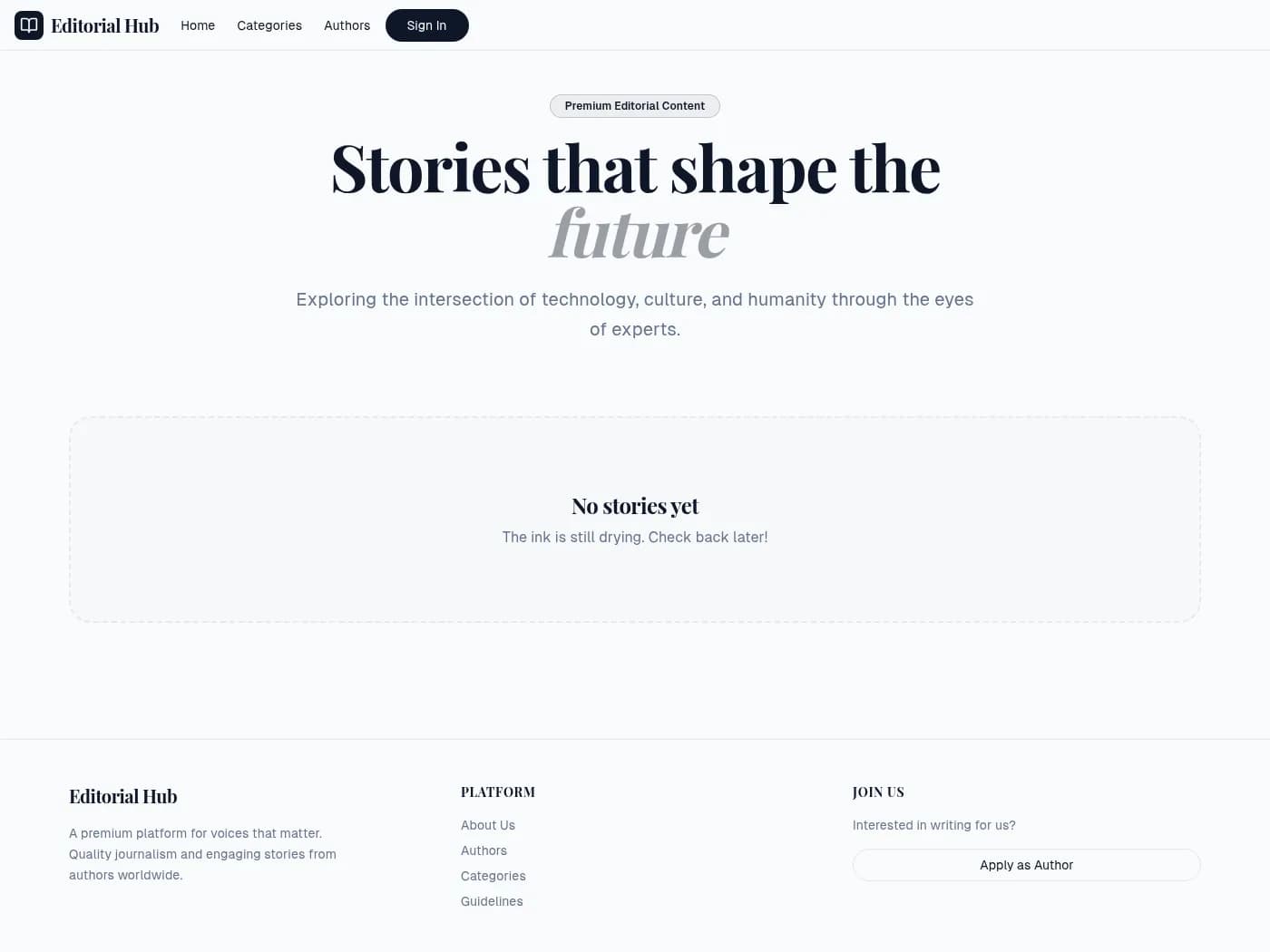 Multi-Author Blog Hub