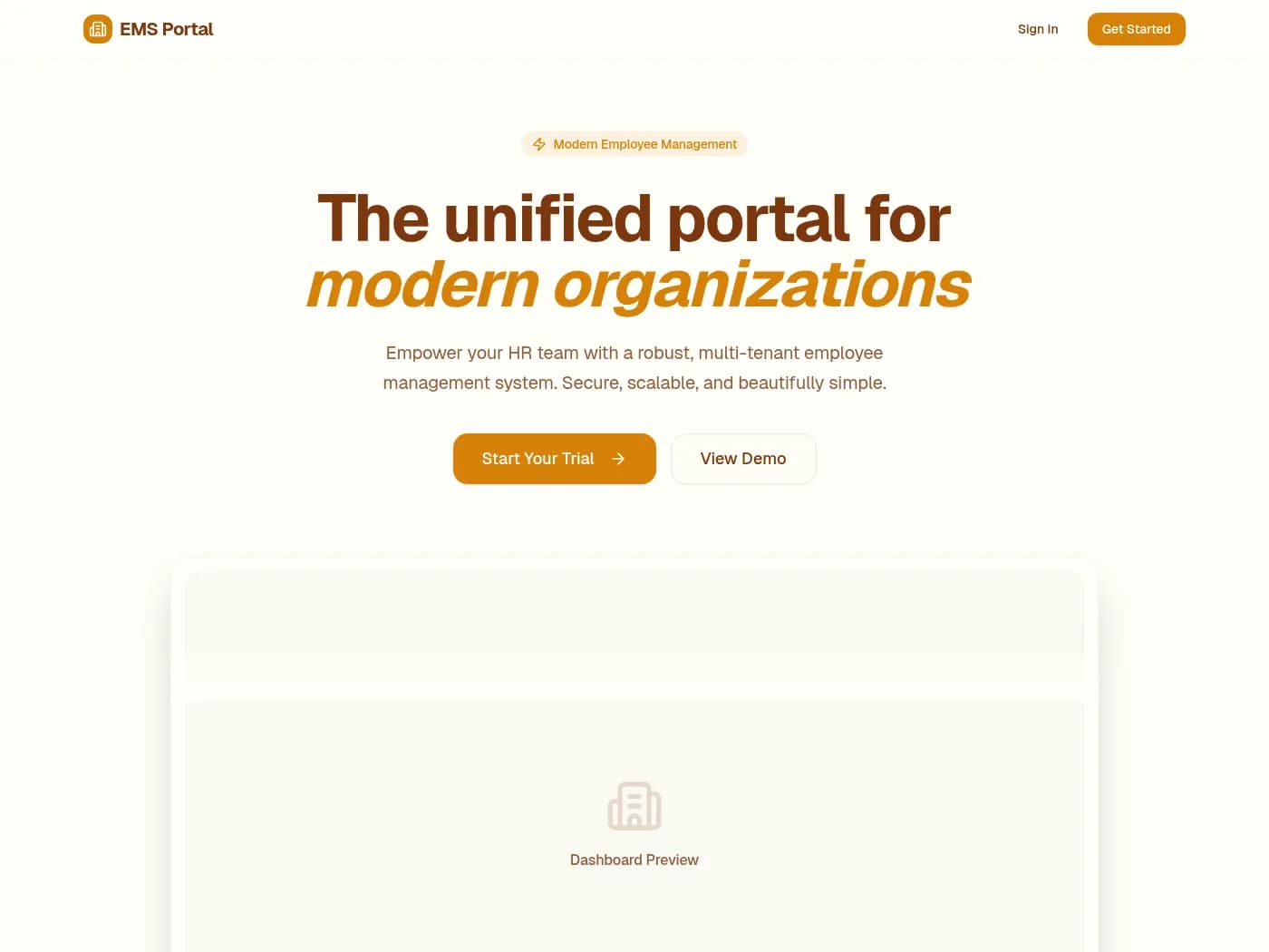 Multi-Tenant EMS Portal
