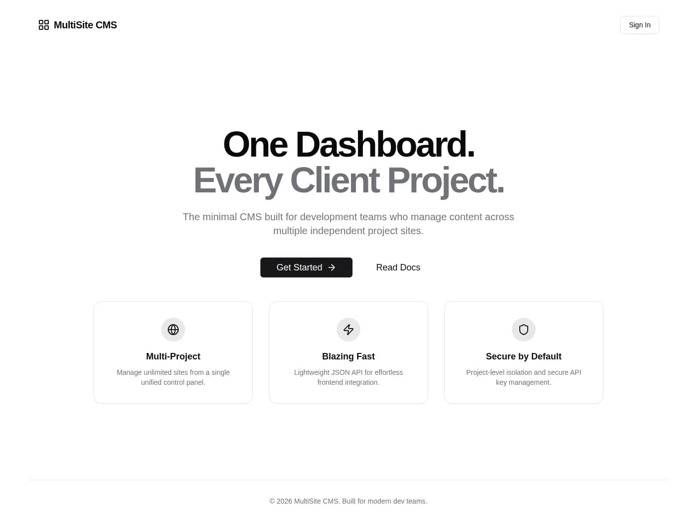 MultiSite CMS