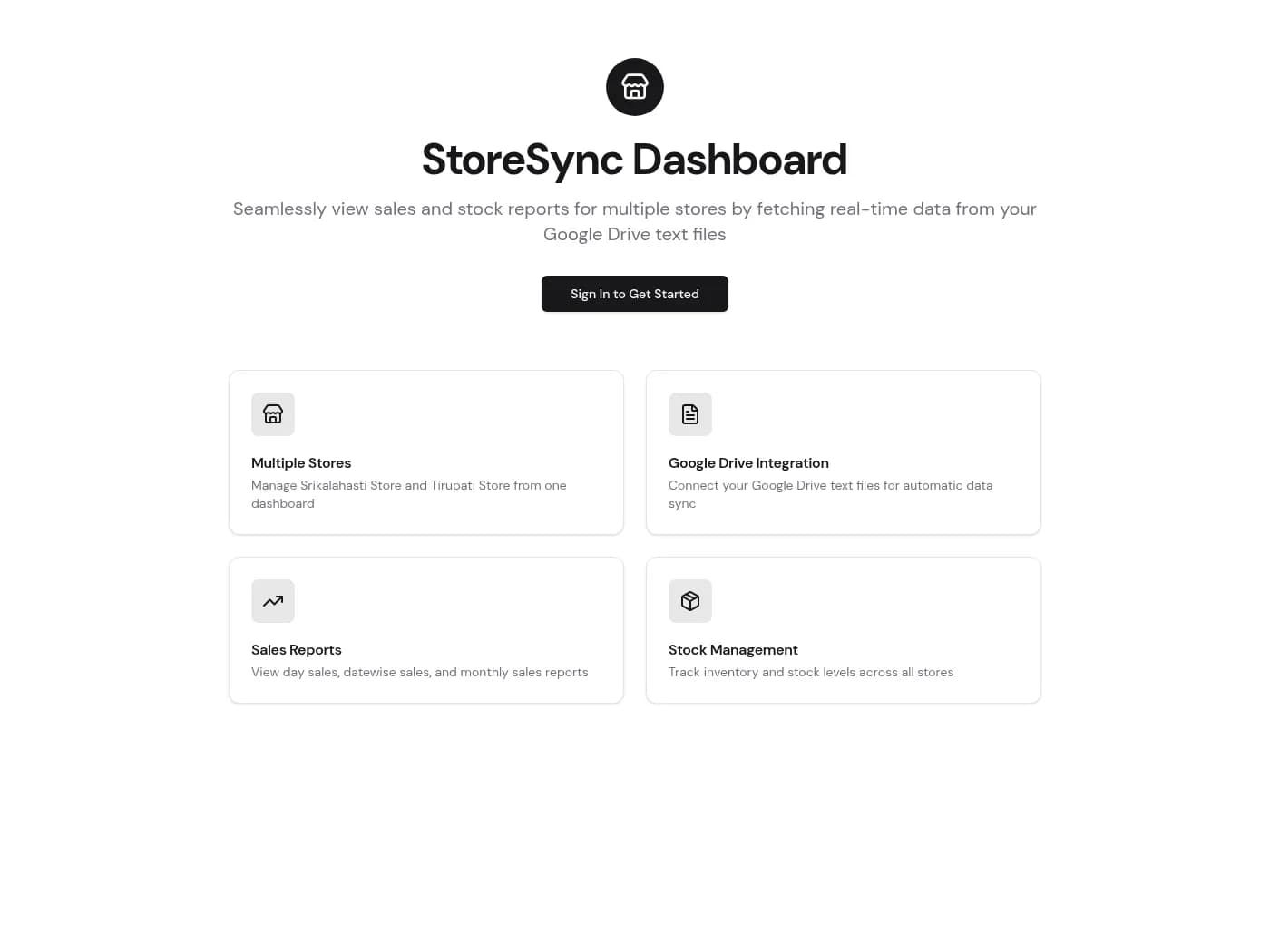 StoreSync Dashboard