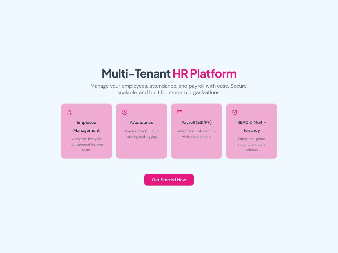 MultiTenant HR Platform