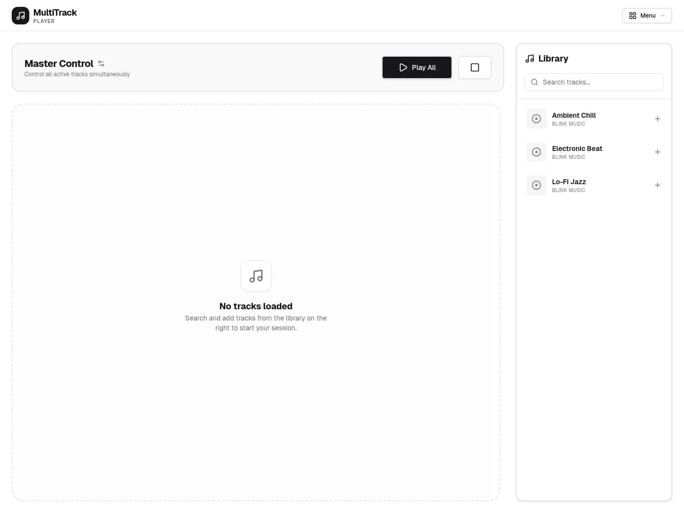 MultiTrack Music Player