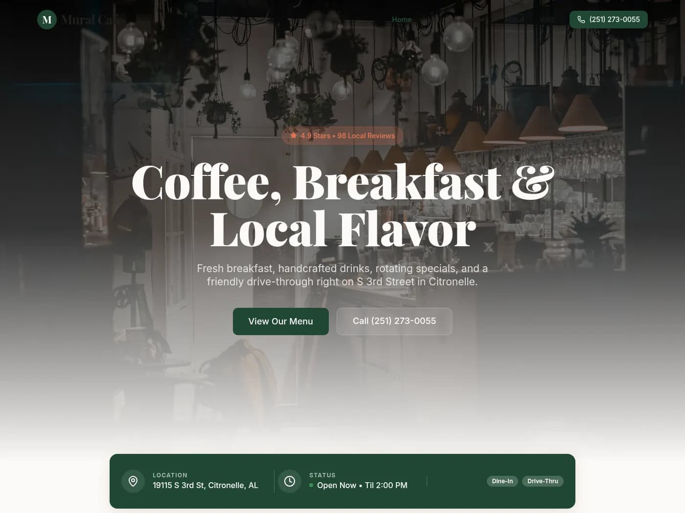 Mural Cafe Website