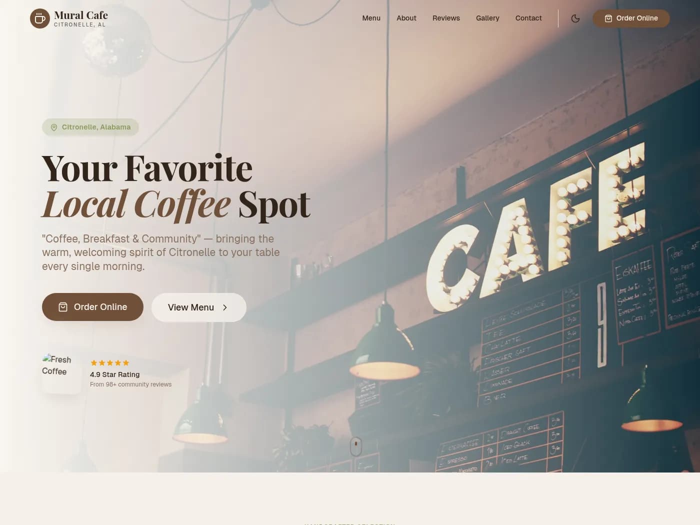 Mural Cafe Web Experience