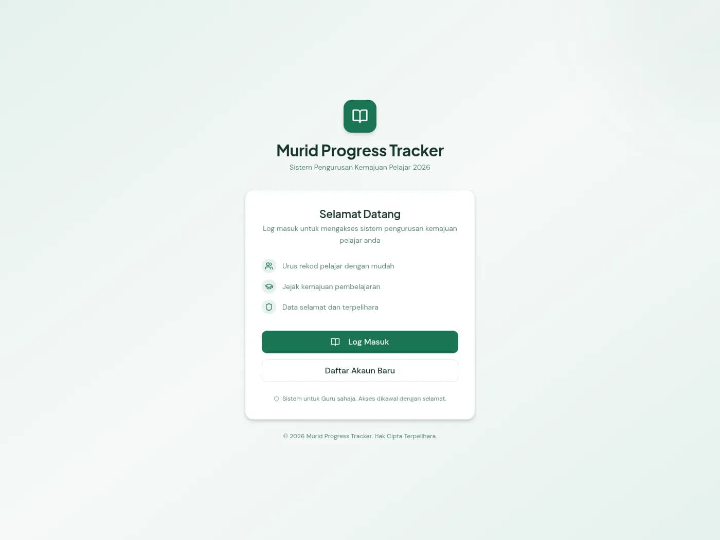 Murid Progress Tracker