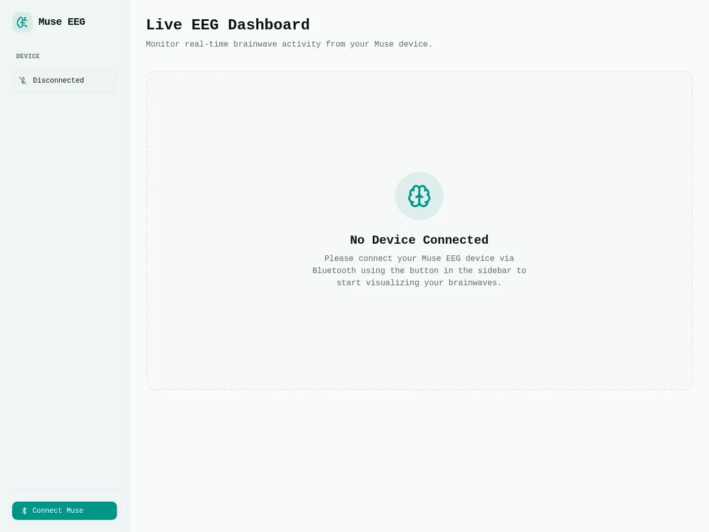 Muse EEG Live Dashboard