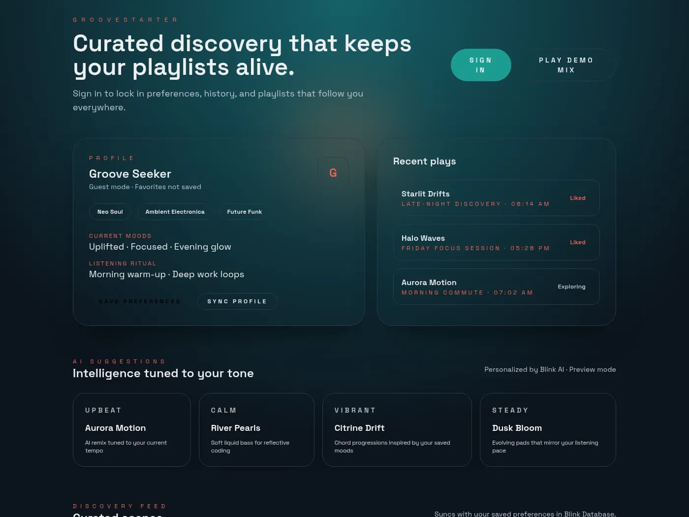 GrooveStarter Music App