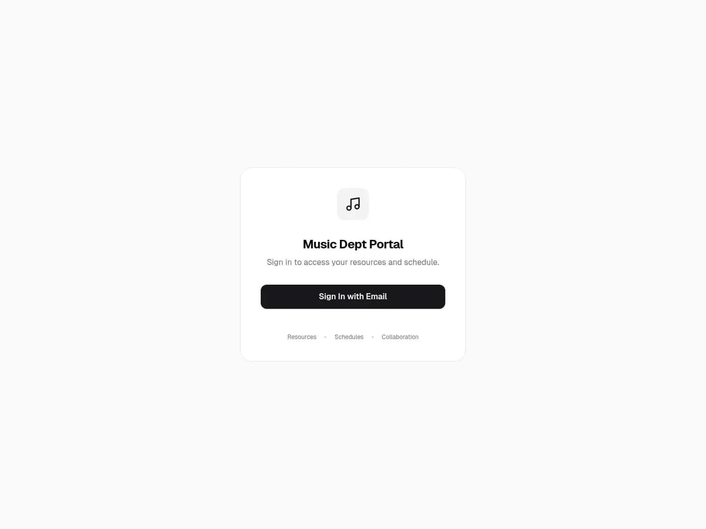 Music Dept Portal