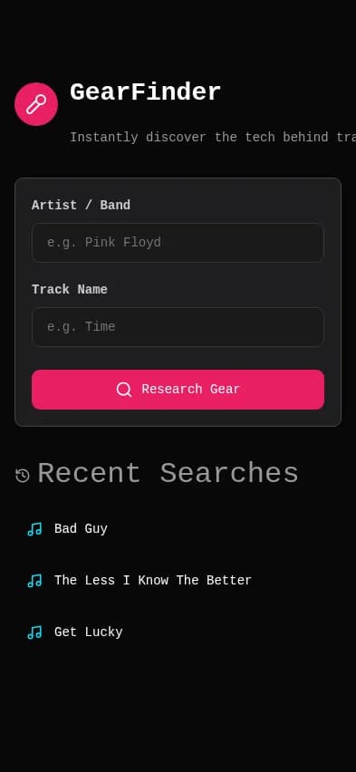 GearFinder Mobile