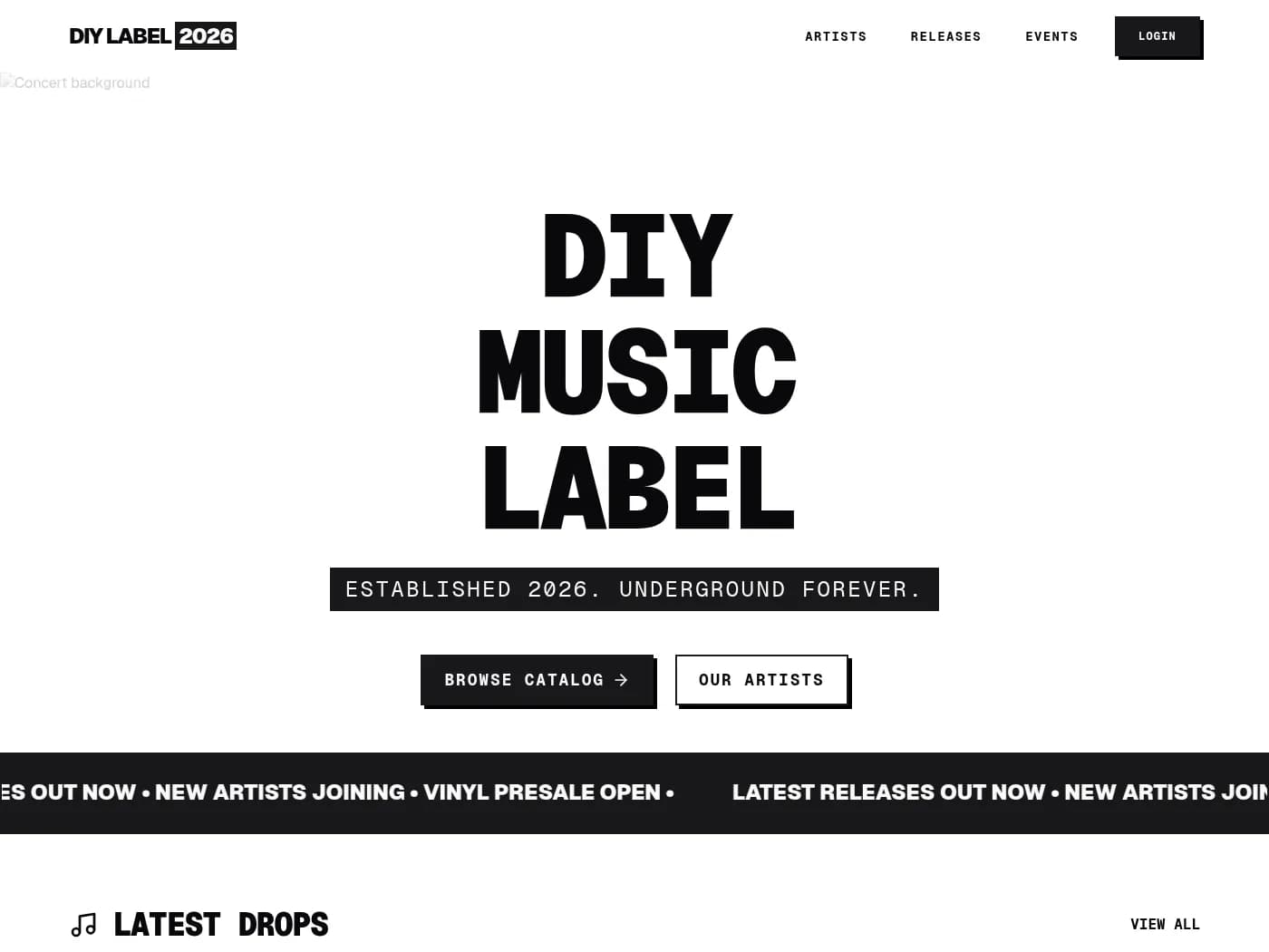 DIY Music Label Site